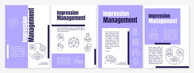 Making great first impression brochure template Vector Image