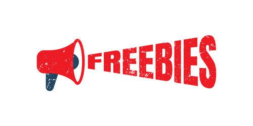 Megaphone free shipping red stamp graphic Vector Image