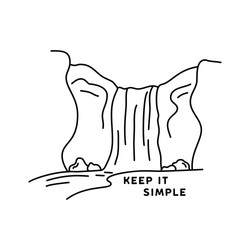 Vintage keep it simple logo design outdoor Vector Image