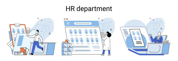 Hr human resources department work manager Vector Image