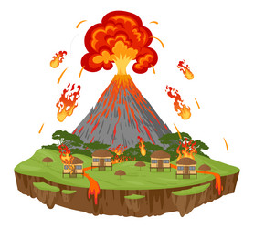 Cartoon earthquake natural disaster earth crust Vector Image