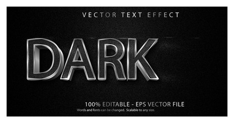 Dark text editable font effect Royalty Free Vector Image