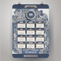 Simple 2016 year calendar Royalty Free Vector Image