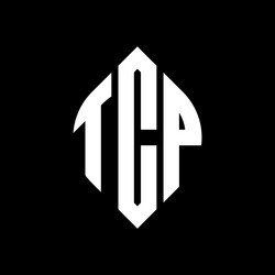 Tcp logo letter design Royalty Free Vector Image