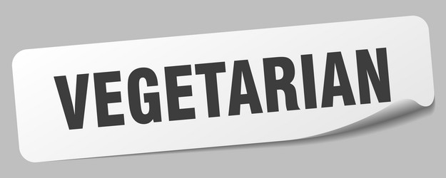 Vegetarian sticker vegetarian label Royalty Free Vector