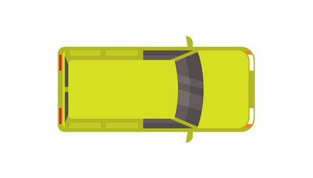Green van top view passenger transport icon Vector Image