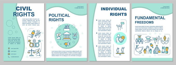 Human rights brochure template Royalty Free Vector Image