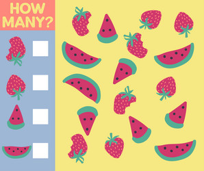 How many are they game educational printable math Vector Image