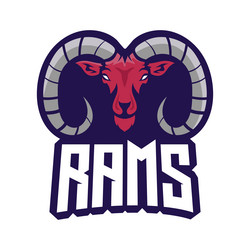 Rams esport logo design template goat logo Vector Image