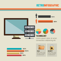 Retro infographic design Royalty Free Vector Image