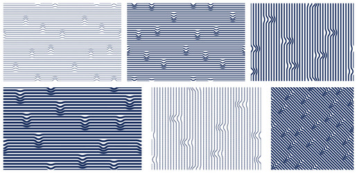 Seamless weaving patterns set linear backgrounds Vector Image