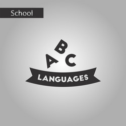 Black and white style icon letters languages Vector Image