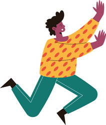 Man avatar jumping Royalty Free Vector Image - VectorStock
