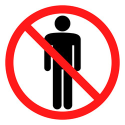 No stay zone forbidden sign on white Royalty Free Vector