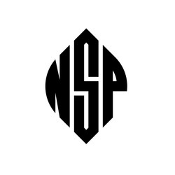 Nsp logo letter design Royalty Free Vector Image