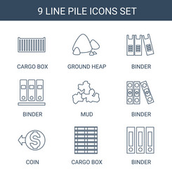 6 pile icons Royalty Free Vector Image - VectorStock