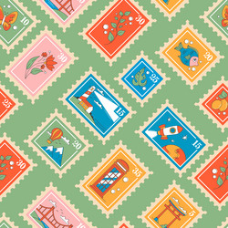 Postage Stamp Wallpaper Vector Images (over 520)