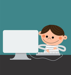 Kid Computer Vector Images (over 21,000)