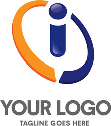 Creative letter i logo Royalty Free Vector Image