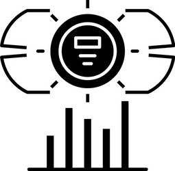 Implementation planning icon black sign Royalty Free Vector