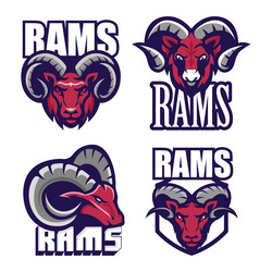 Rams esport logo design template goat Royalty Free Vector