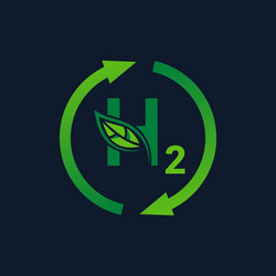 Hydrogen h2 logo icon Royalty Free Vector Image