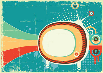 Retro poster background on old texture Royalty Free Vector