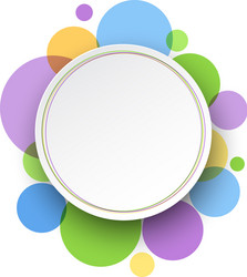 Green round background on white Royalty Free Vector Image