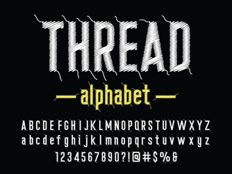 Thread font Royalty Free Vector Image - VectorStock
