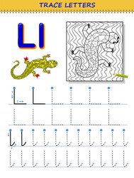 Letter L Tracing Worksheet - Preschool & Kindergar