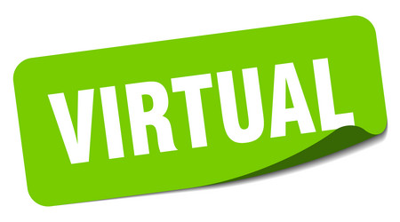 Virtual sticker label Royalty Free Vector Image