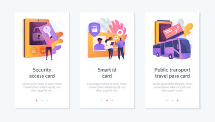 Access and identification cards concept Royalty Free Vector