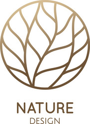 Garden round emblem Royalty Free Vector Image - VectorStock