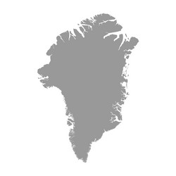 Greenland island map silhouette Royalty Free Vector Image