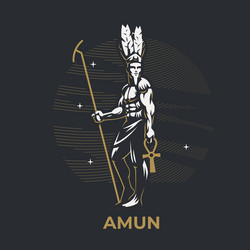 Egyptian god amon Royalty Free Vector Image - VectorStock