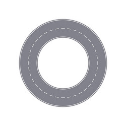 Road ring with turn isolated street map segment Vector Image