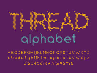 Thread font Royalty Free Vector Image - VectorStock