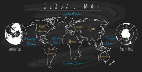 Paper 3d world map Royalty Free Vector Image - VectorStock