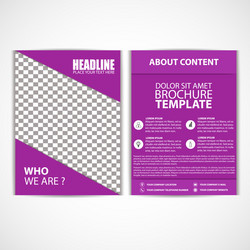 Abstract purple color flyer template size a4 Vector Image