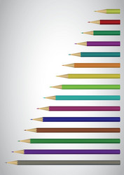 Pencil Poster Colour Vector Images (over 160)