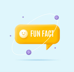Fun fact speech bubble flat cartoon style Vector Image