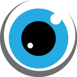 Eye camera logo icon design Royalty Free Vector Image