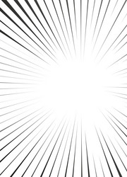 Manga speed lines or sound effect for comic page Vector Image