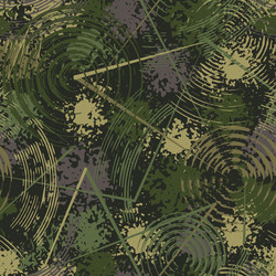 Abstract green camo pattern with paint splatter Vector Image