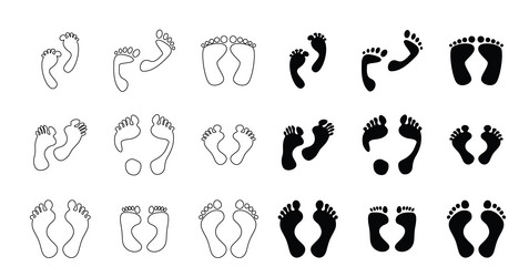 Feet Human Foot Symbol Vector Images (over 2,300)
