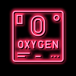 Oxygen chemical element with 8 atomic number Vector Image