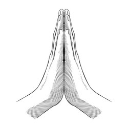Praying hands Royalty Free Vector Image - VectorStock