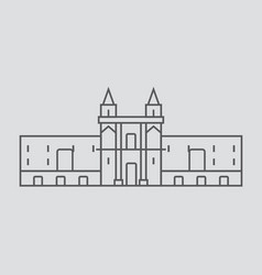 Quito skyline ecuador hand drawn sketch Royalty Free Vector