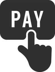 Green pay now button isolated on white Royalty Free Vector