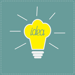 Timeline infographic with yellow light idea bulb Vector Image